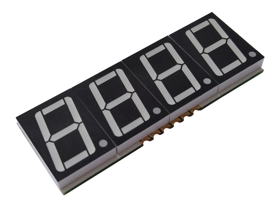 Ultra Thin Indoor SMD 7 Segment LED Display 4 Digits 0.28 Inch
